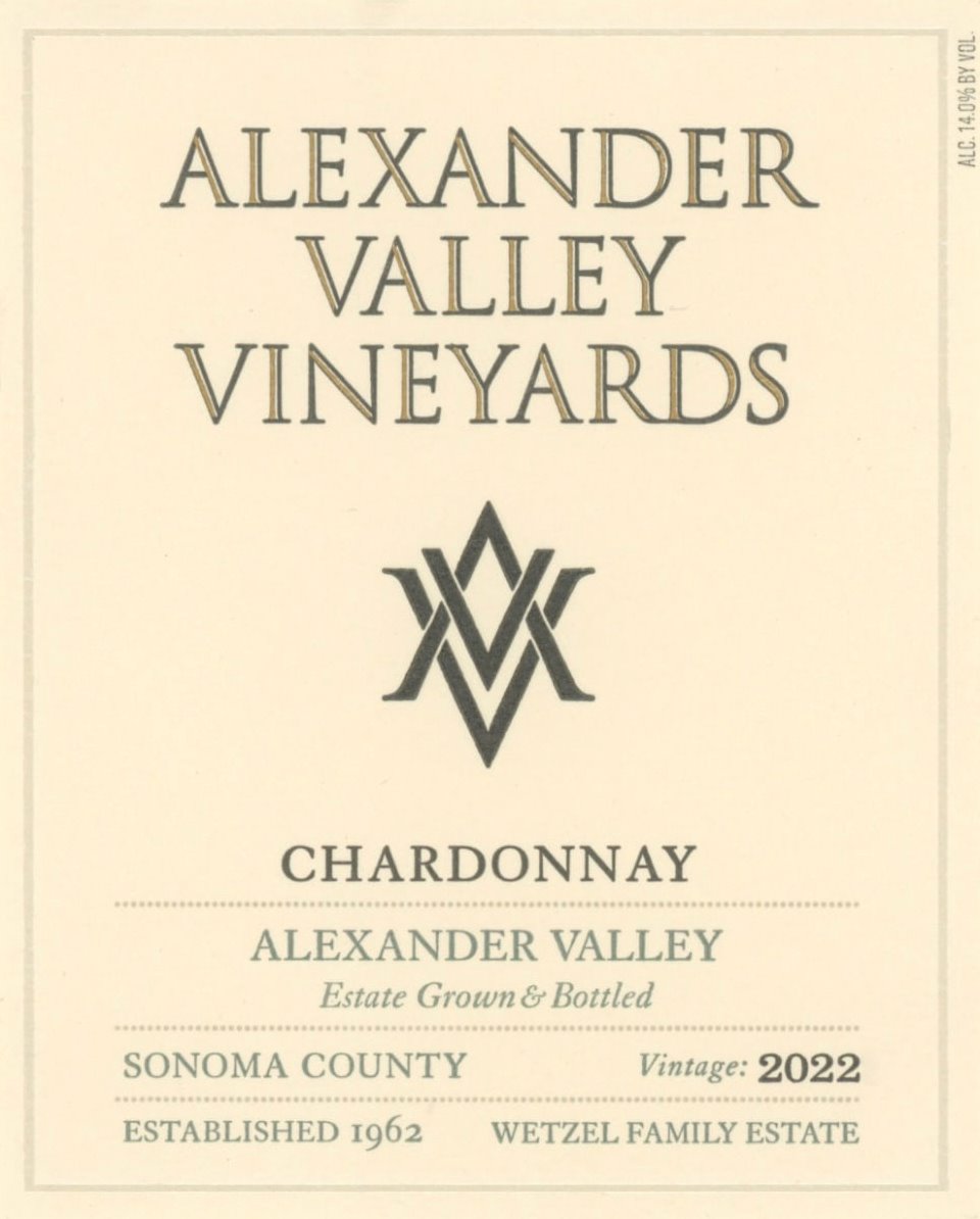 Alexander Valley Vineyards Estate Chardonnay 2023 - 750ml – Redneck ...
