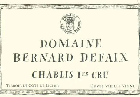Domaine Bernard Defaix Cote de Lechet Reserve Vieille Vigne 2023 - 750 ...
