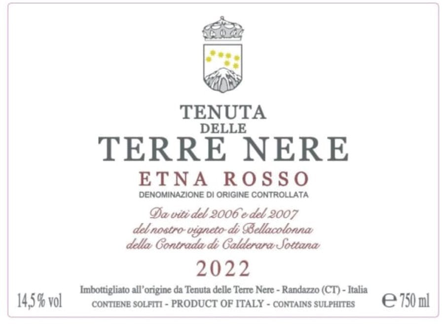 Terre Nere Etna Rosso Bellacolonna Calderara "20th Anniversary" 2022 ...