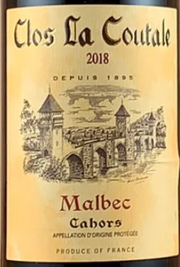Clos la Coutale Cahors Malbec 2023 - 750ml – Redneck Wine Company