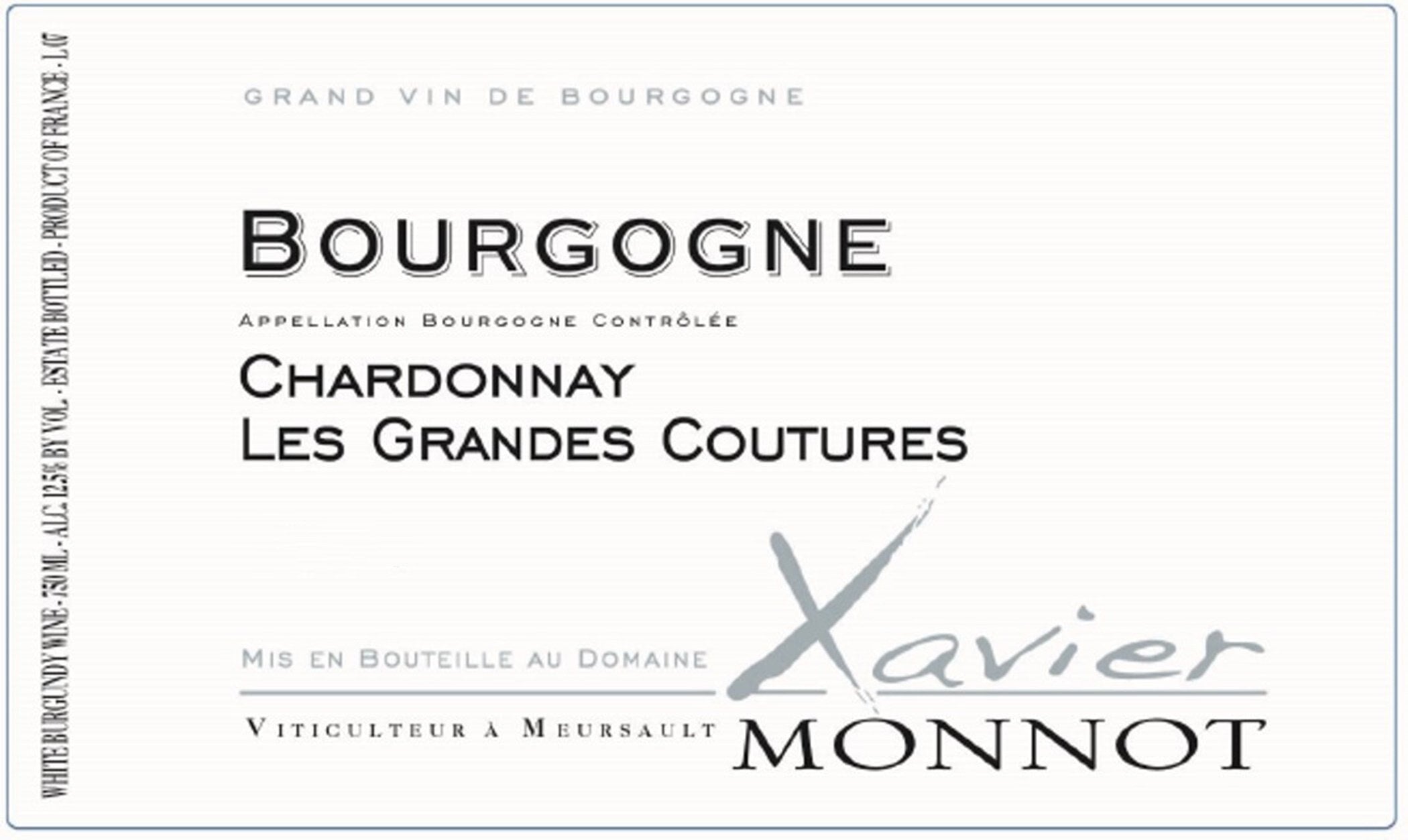 Domaine Xavier Monnot Bourgogne Blanc Les Grandes Coutures 2021 - 750m ...